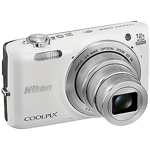 Nikon Coolpix S6800 Compact Digital Camera - White (16.0MP, 12x Optical Zoom) 3.0 inch LCD with Wi-Fi