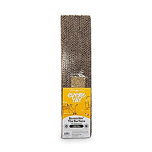 EveryYay Scratchin' The Surface Single-Wide Cardboard Refills for Cat Scratchers, 18.5" L X 4.5" W X 1.75" H, Pack of 2