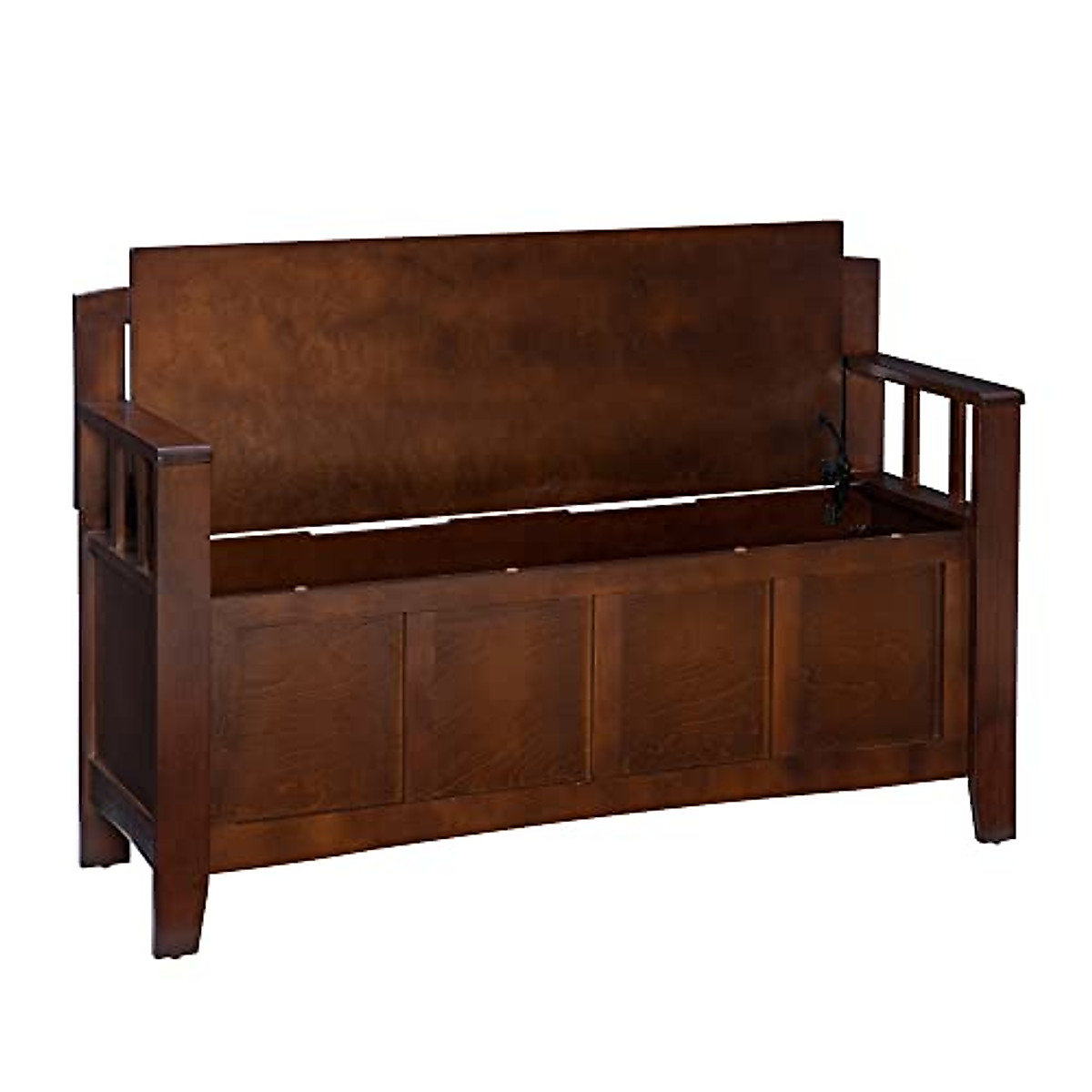 Linon Home Dcor Linon Home Decor Cynthia Storage Bench, 50"w x 17.25"d x 32"h, Walnut