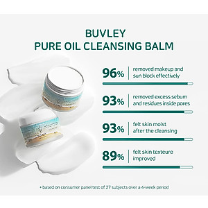 BUVLEY Pure Oil Cleansing Balm I Low pH, Vegan, Cruelty Free | Daily Makeup Remover Calming and Hydrating Facial Cleanser