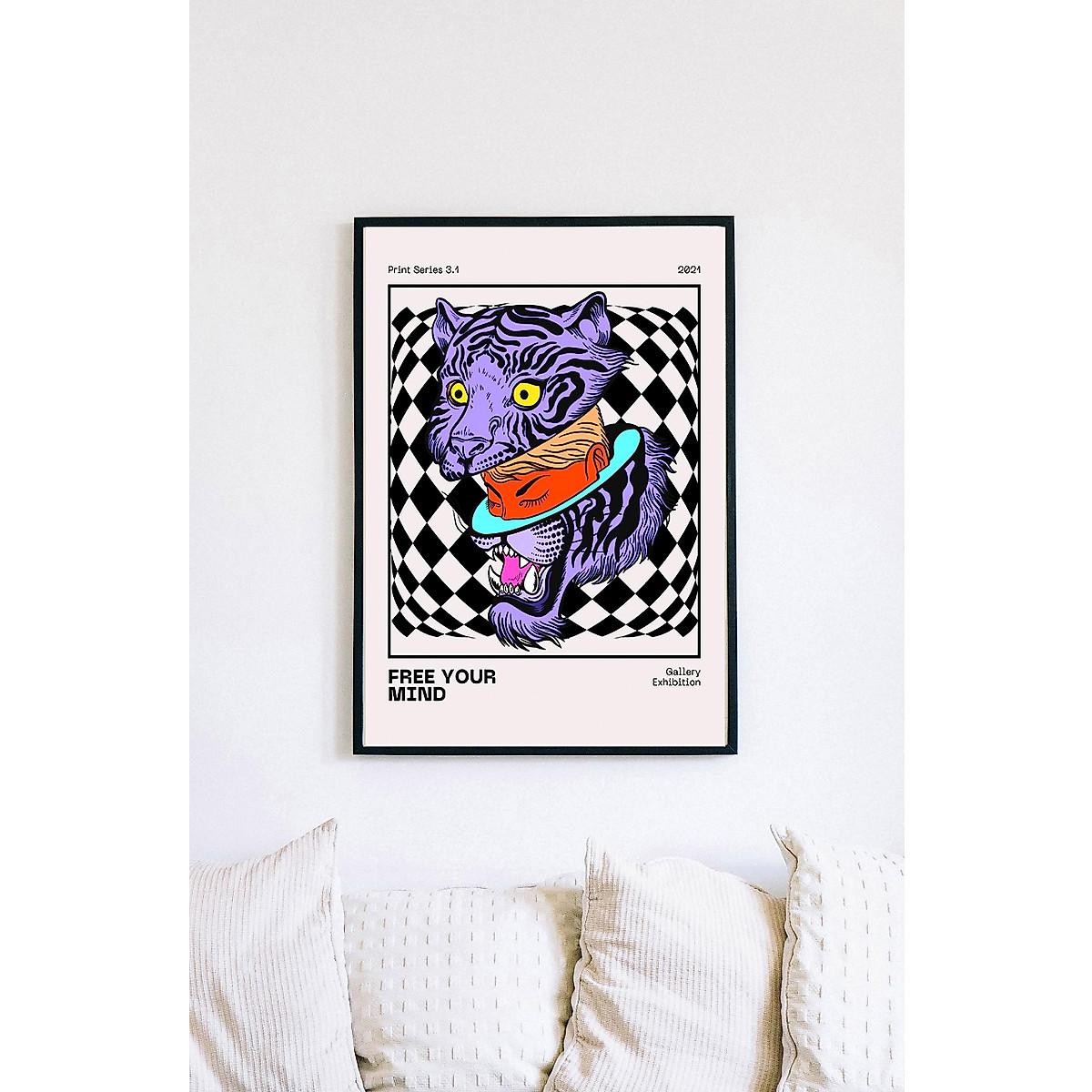 Retro Art Prints - (11" x 14") Ready to Frame Set of 4 Eye Catching Poster Prints - Home Decor/Bedroom/Kitchen/Dorm - By Printer's Row & Co.