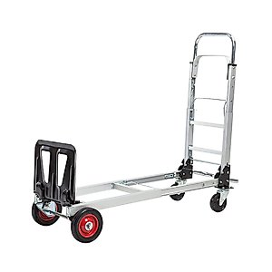 sujinxiu Aluminum Alloy Folding Trolley,Folding Dolly Cart with Wheel,Collapsible Utility Metal Dolly Portable Shopping Cart