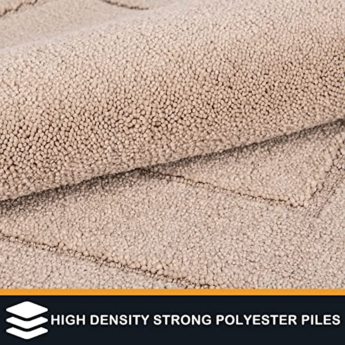 PURRUGS Dirt Trapper Door Mat 20" x 31.5", Non-Slip/Skid Machine Washable Entryway Rug, Dog Door Mat, Super Absorbent Welcome Mat for Muddy Wet Shoes and Paws, Beige