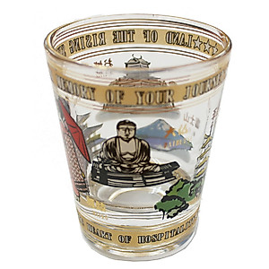 CHDENUO Sudopo GUNCENG Collectible Shot Glass Japanese Sightseeing Memory Design