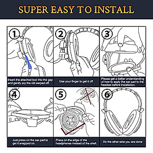 SOULWIT Professional Nano Cloth Earpads Replacement for Sennheiser HD820/HD 820 Over-Ear Audiophile Reference Headphones, Ear Pads Cushions with Noise Isolation Memory Foam