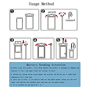 Vihhad Universal Waterproof Case, Waterproof Phone Pouch Compatible for iPhone 13 12 11 Pro Max XS Max Samsung Galaxy s10 Google Up to 7.0", IPX8 Cellphone Dry Bag for Vacation-Black