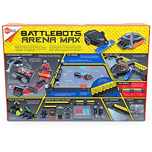 HEXBUG BattleBots Arena MAX, Multiplayer Robot Board Game for Kids, Remote Control Toy, Batteries Included, for Boys and Girls Ages 8 and Up