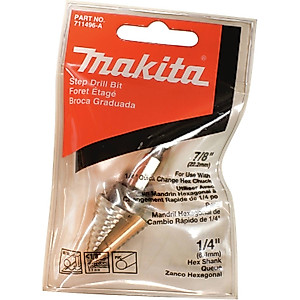 Makita 711496-A High Speed Steel Step Drill Bit, 7/8-Inch