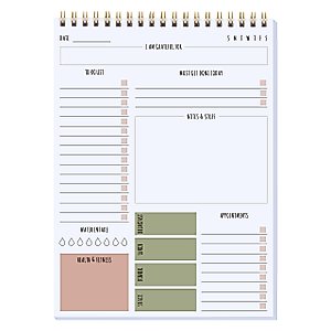 To Do List Notepad 52 Sheets Tear Off Daily Planner,5.8" x 8.4" Organizing To-do Notepads