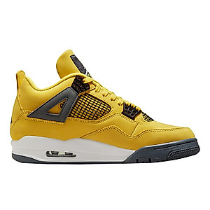 Nike Jordan Mens Air Jordan 4 Retro CT8527 700 Lightning 2021 - Size 9.5, Tour Yellow/Dark Blue Grey