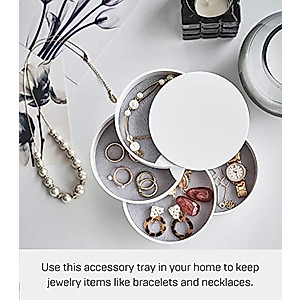 YAMAZAKI home Tower 4-Tiered Accessory Tray White