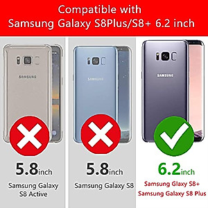 Military Grade Drop Impact for Samsung Galaxy S8 Plus Case(Galaxy S8+) 360 Metal Rotating Ring Kickstand Holder Built-in Magnetic Car Mount Armor Shockproof Case for Galaxy S8+ Phone Case (Blue)