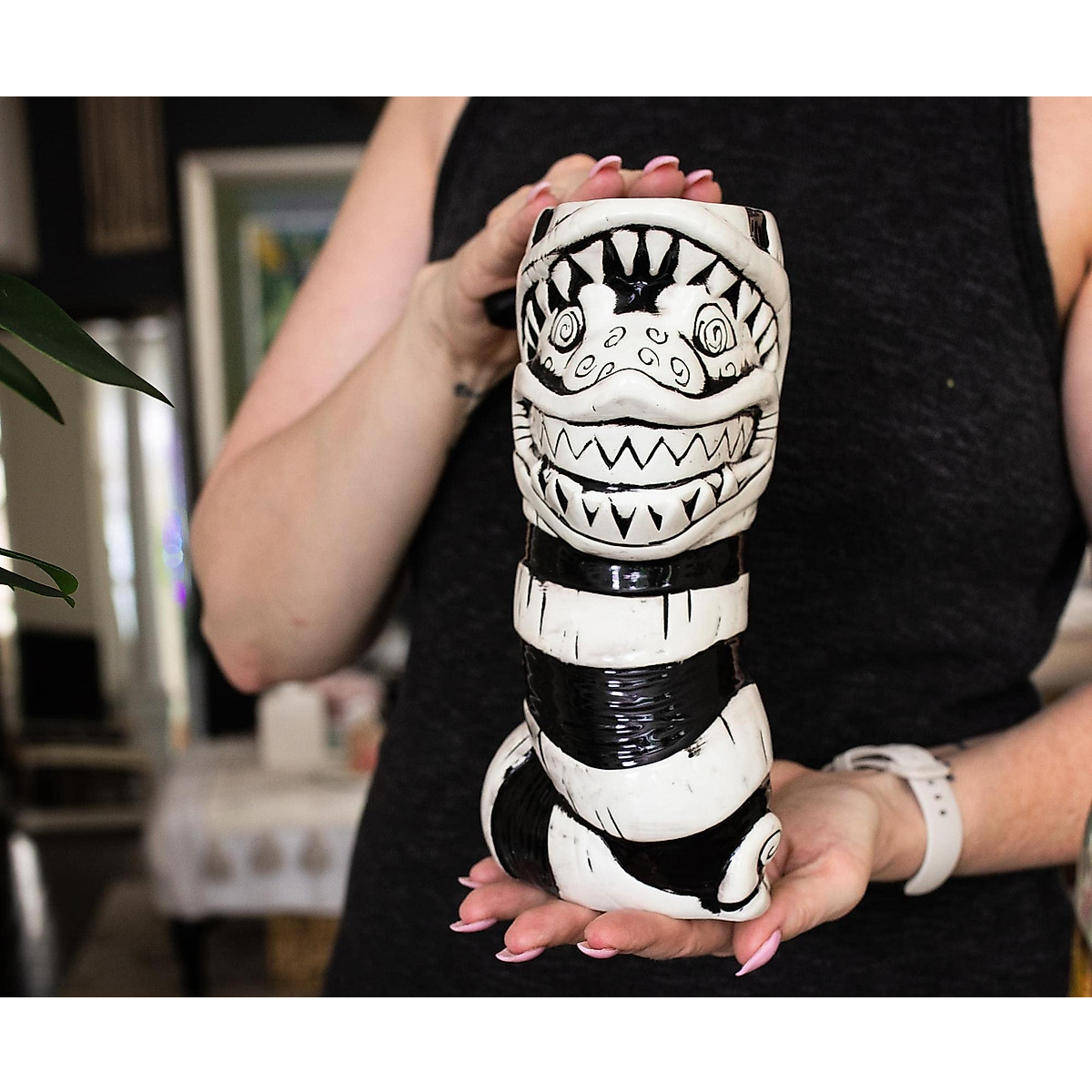 Geeki Tikis Beetlejuice Sandworm 26-Ounce Ceramic Mug | Cocktail Tumbler, Beer Mug Glassware For Liquor, Beverages, Pub Drinks, Tropical Drinkware For Home Bar | Tim Burton Gifts and Collectibles