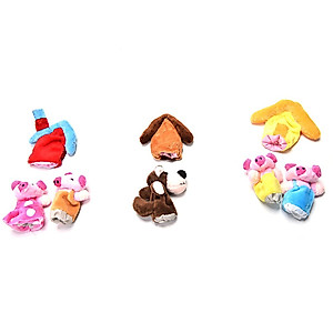 iMagitek Story Telling Time Finger Puppets, The Three Little Pigs Animal Finger Puppet Toy Educational Toys Fairy Tale Toy Plush Puppet Storytelling Doll