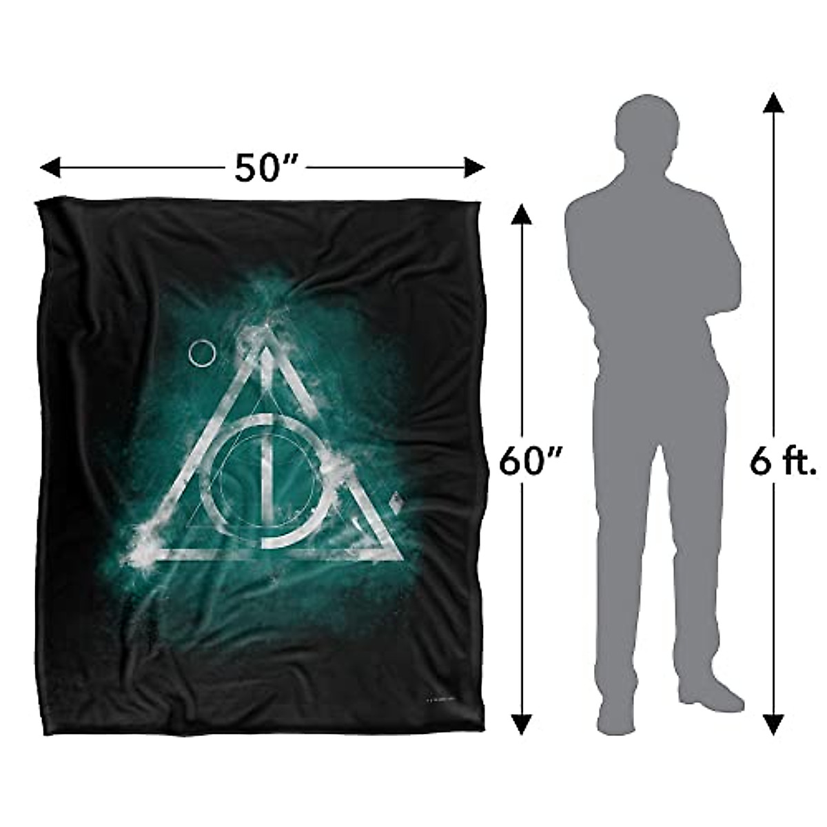 Harry Potter Geometric Deathly Hallows Officially Licensed Silky Touch Super Soft Throw Blanket 50" x 60"