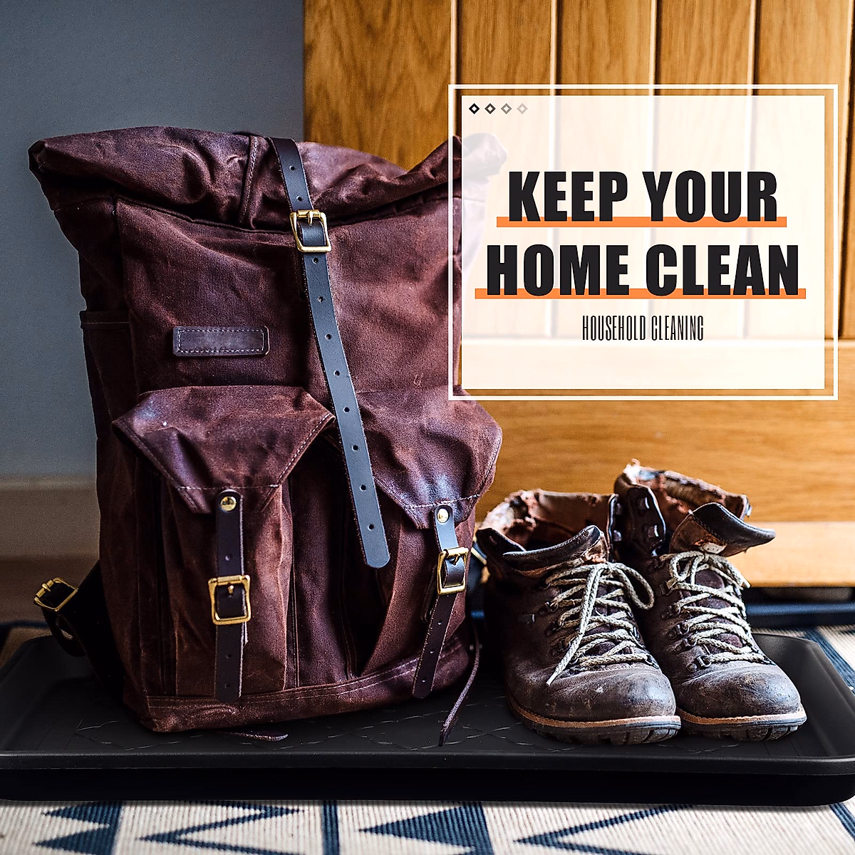 4 Pack Boot Tray Shoe Tray for Entryway Waterproof Plastic Boot Tray Entry Way Shoe Organizer PET Food Tray Indoor Outdoor Boot Mat for Boots Shoes Pets Garden