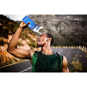 Linowos Drinking and Misting Sports Water Bottle, Non-Toxic BPA Free, Fast Water Flow Opens with 1-Click, Portable Leak-Proof Spray Cup for Cycling Fitness Camping Hiking Outdoor