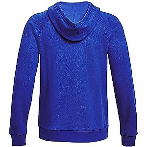 Under Armour Mens Rival Fleece 1/2 Zip Hoodie, (486) Versa Blue Light Heather / / Onyx White, XX-Large