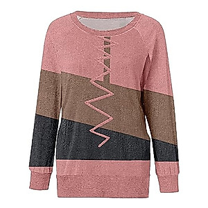 Womens Fall Front Twist Sweatshirts Fall Clothes for Women 2023 Off Shoulder Sweaters for Women Womens Zip Up Hoodie Mom Sweatshirts for Women Maternity Wardrobe（1-Pink,Small）