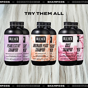 BLEACH LONDON Awkward Peach Conditioner - Soft Pastel Peach Rinse, Color Toning and Preserving, Vegan, Cruelty Free, Daily Hair Nourishment, Color Depositing Formula, 8.45 fl oz