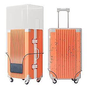 Esholife Clear PVC Luggage Cover Protectors 20 Inch Suitcase Cover for Suitcase TSA Approved 18-21Inch (18.50''H x 14.37''L x 9.44''W)