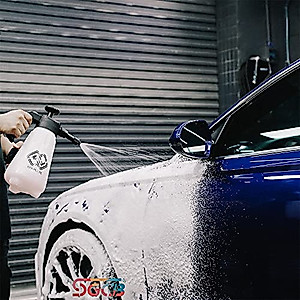 SGCB 2.0L Foaming Pump Sprayer Hand Pressure Car Wash Foam Sprayer Portable Water Sprayer for Car Washing Auto Detailing House Cleaning Lawn Garden Watering 0.5 Gallon Large Capacity
