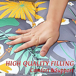 Srutirbo Outdoor Bench Cushion 51”x 19” Waterproof Floral Printed Garden Patio Bench Seat Cushion Swing Cushion for Wicker Loveseat Settee, Patio Furniture (Flower)