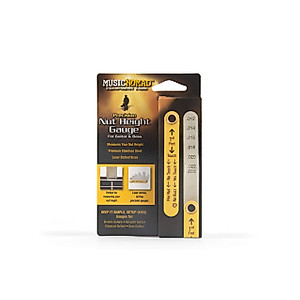 MusicNomad Precision Nut Height Slotting Gauge Tool (MN601), Silver