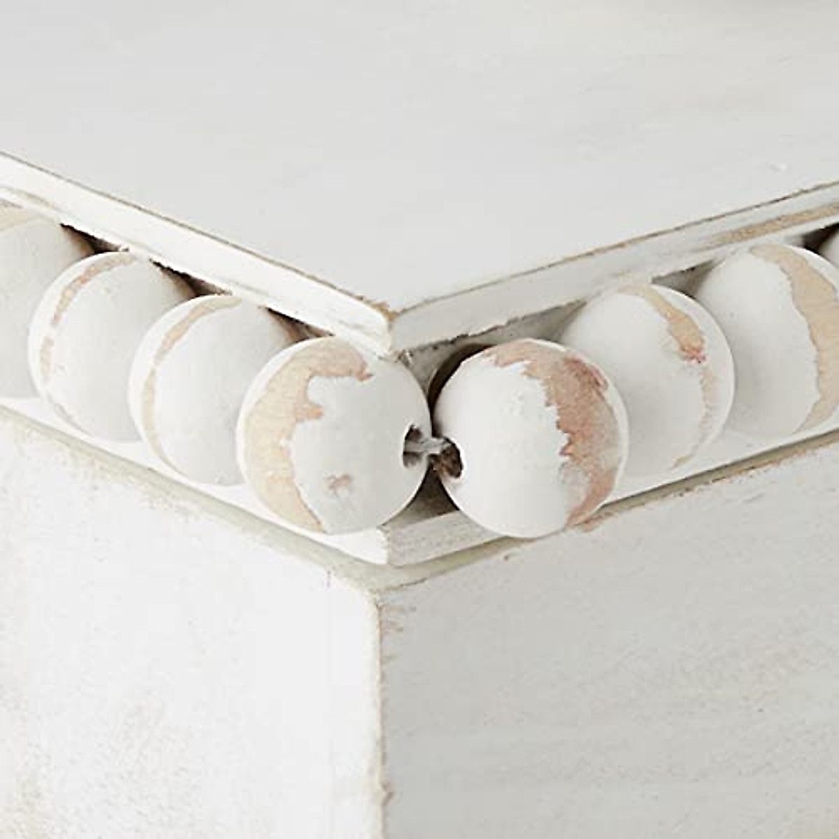 Mud Pie White Beaded Recipe Box, 4 1/2" x 6 1/2" | Card 3 1/2" x 5 1/2"