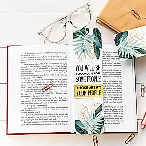 GOLEEX Positive Inspirational Quote Metal Magnetic Bookmarks with Ruler for Adults Women Men Kids Teens Book Lovers On Christmas Anniversary Graduation Bookmark Birthday Gifts