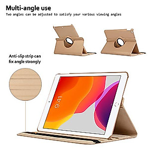 Rotating Case for iPad Pro 12.9-inch 1st & 2nd Generation (2015/2017), Techcircle Slim Premium PU Leather Smart Cover Multi-Angle Viewing Stand Folio Magnetic Hard Shell Protective Case, Orange