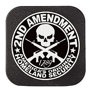 2nd Amendment Rubber Receiver Tube Hitch Plug. Truck Trailer Hitch Cover Plug Insert Fits 2" Receivers. Fits 2 inch Receiver Level 3 4 5 Ford GMC Toyota Jeep Dodge Chevy (2" Receiver Plug)