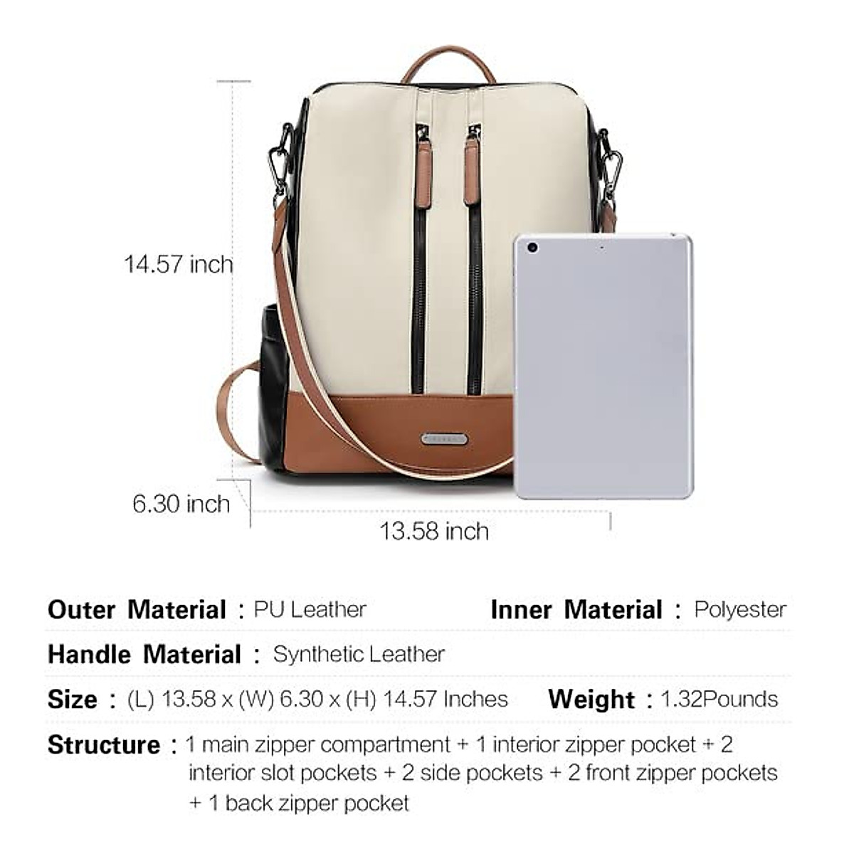 CLUCI Leather Backpack Purse for Women Crossbody Bags Purses for Women, Leather Messenger Tassel Bag