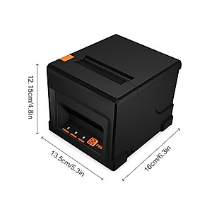 Yosoo Receipt Printer, Small Printer Thermal with USB Connection and 80mm Diameter Paper Roll USB Printer for Easy and Clear Printing (US-3)