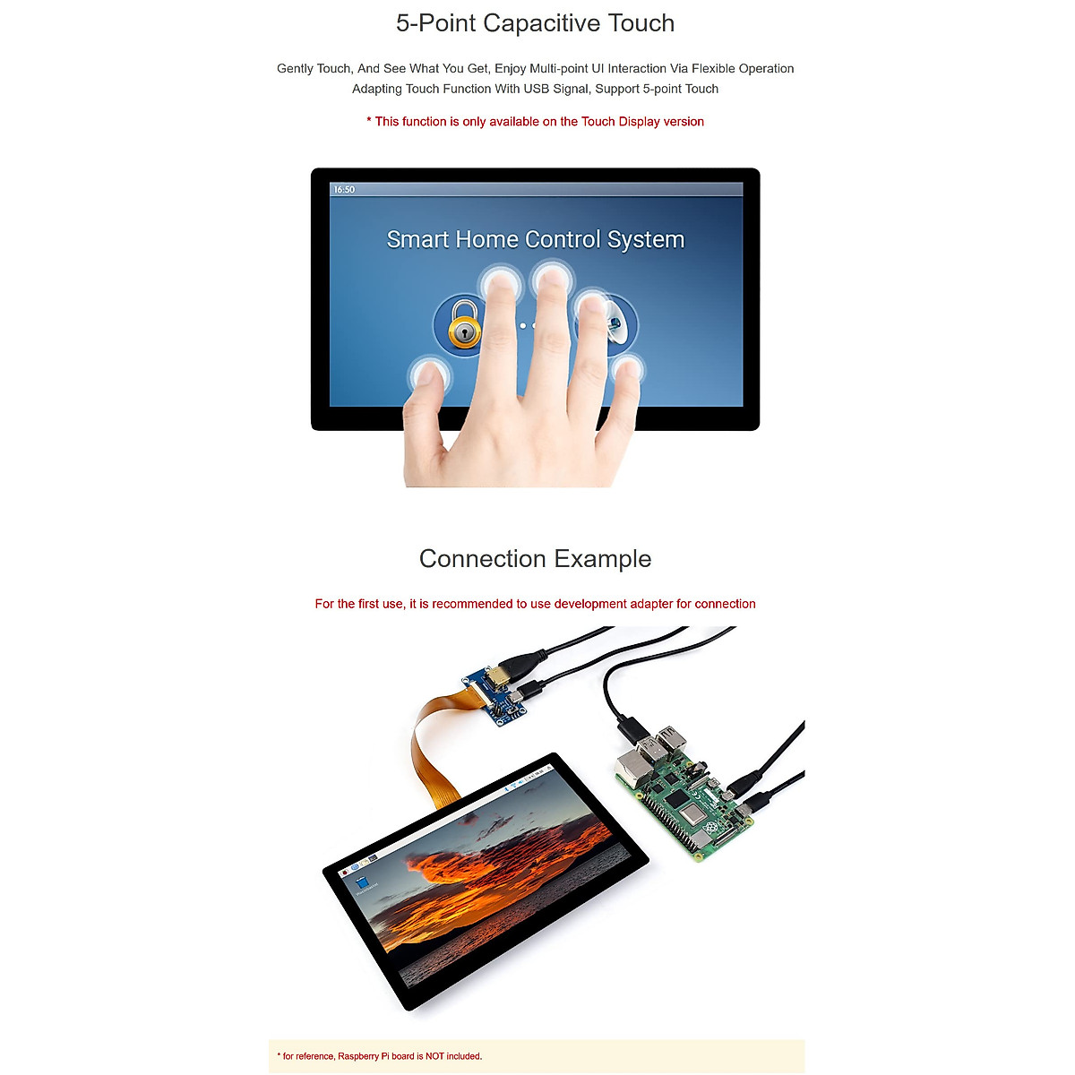 7inch 1024x600 IPS Integrated Display Supports Raspberry Pi 4B/3B+/3B/2B/B+/A+/Zero/Zero W/WH/Zero 2W and Jetson Nano and Windows PC with Acce Cables (No Touch) @XYGStudy (70H-1024600-IPS-B)