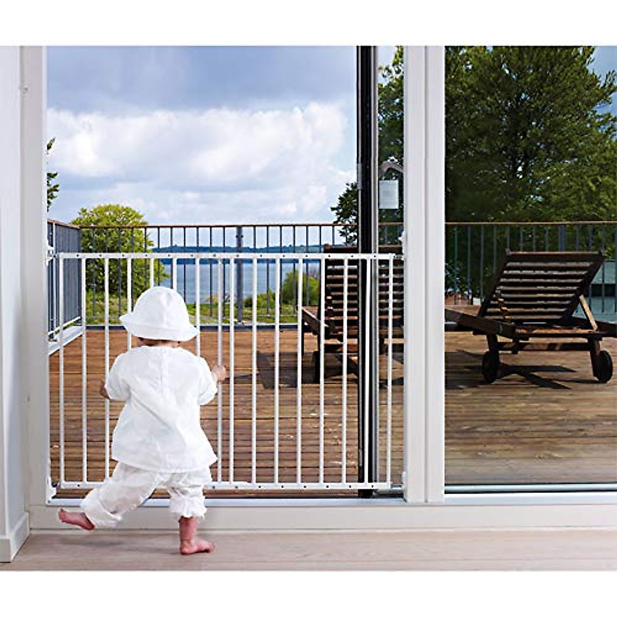BabyDan MultiDan Metal Safety Gate, 24.6-42.2 inches, Adjustable, Wall-Mounted, Adjustable, Steel Construction, Made in Denmark