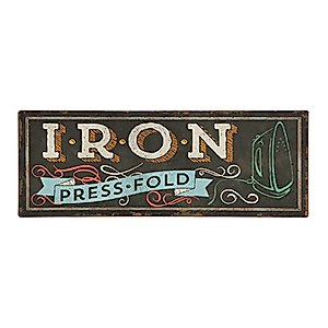 NIKKY HOME Funny Iron Signs Vintage Metal Laundry Wall Decor for Laundry Room Bathroom Home Decorations Supplies