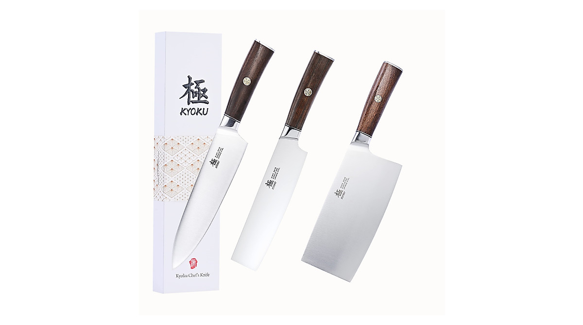 KYOKU 7" Cleaver & Nakiri Knife Set - Precision Cutters