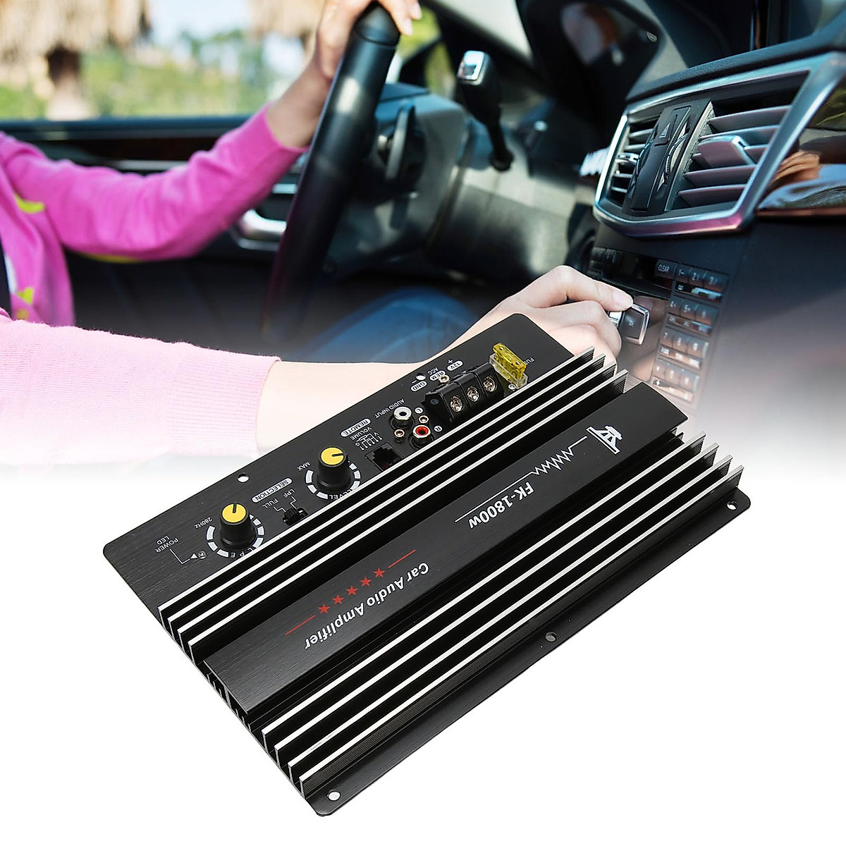 Car Audio High Power Amplifier Board, 12V 1800W Powerful Bass Sub woofer Board Amp for Car Speaker Modification, DIY Module Automotive Stereo Amp Board