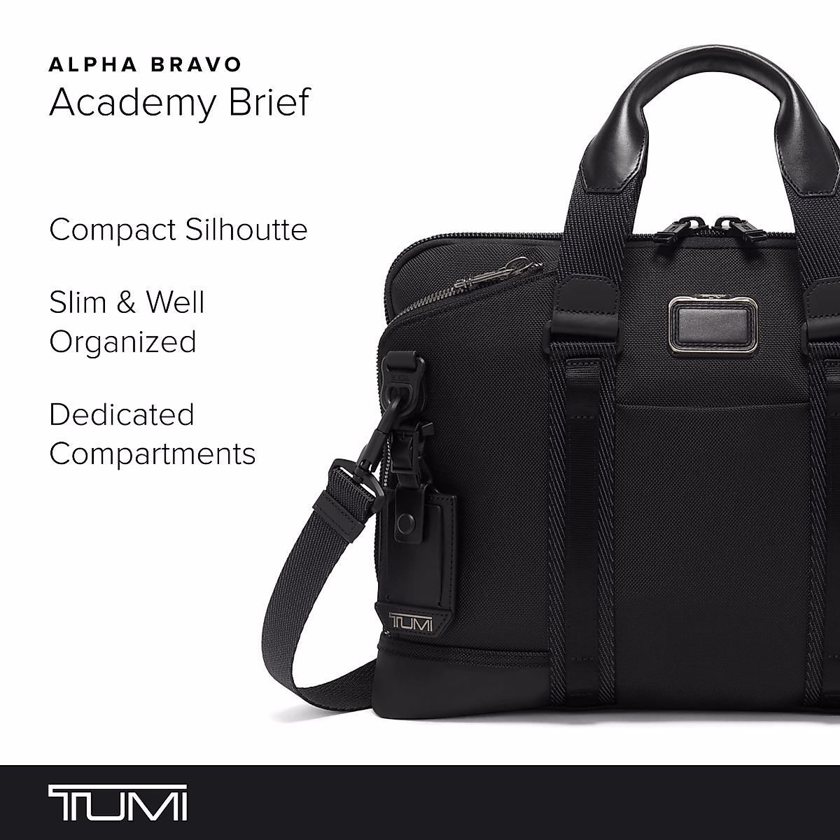 TUMI Men's Academy Briefcase, Black, One Size