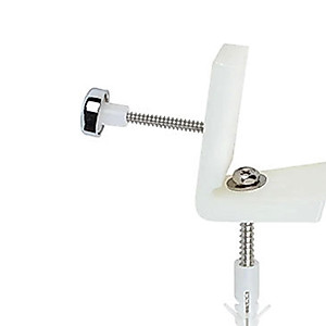 Generic Toilet Foot Mounting Screws Bathroom Angled Floor WC Toilet Pan Bidet Toilet Seat Hinge Repairment Bathroom Fitting Kits, White