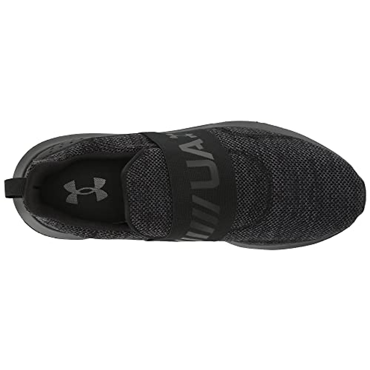 Under Armour Men's Surge 3 Slip On Running Shoe, (002) Black/Black/Black, 12