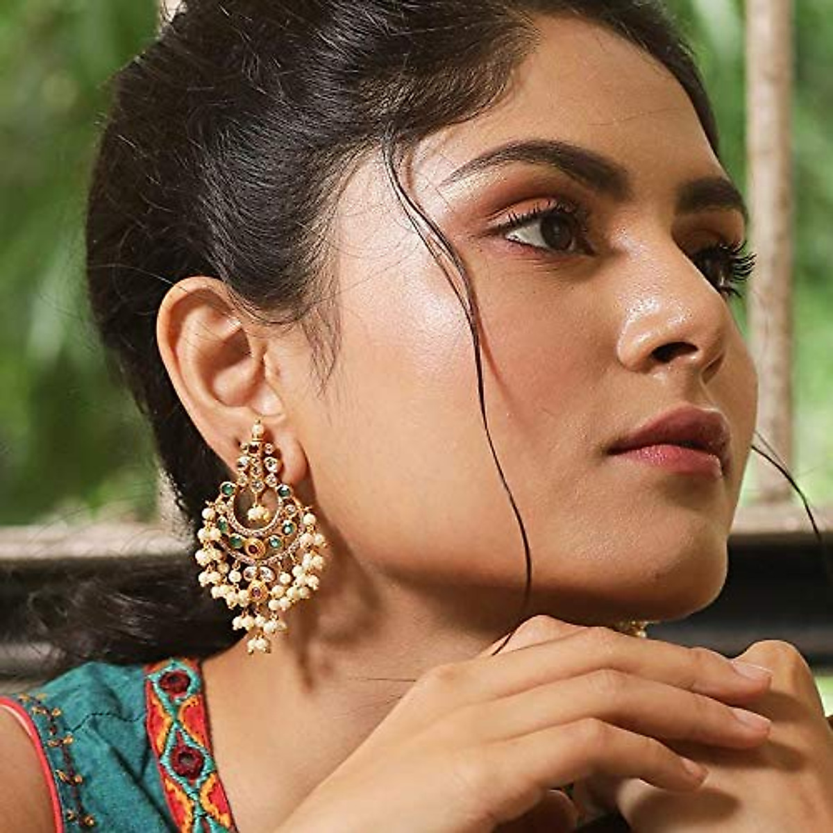 Tarinika Antique Gold Plated Ehimay Drop Earrings with Guttapusalu Design - Indian Earrings for Women | Perfect for Ethnic Occasions | Traditional South Indian Jewelry | 1 Year Warranty*
