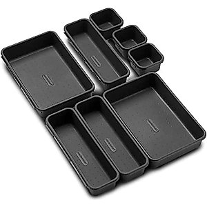 Made Smart Interlocking Bin Pack - 8-Piece - Black