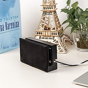 TXEsign Reversible Soft Lining Nintendo Switch Dust Cover Compatible with Nintendo Switch charging dock (Black)