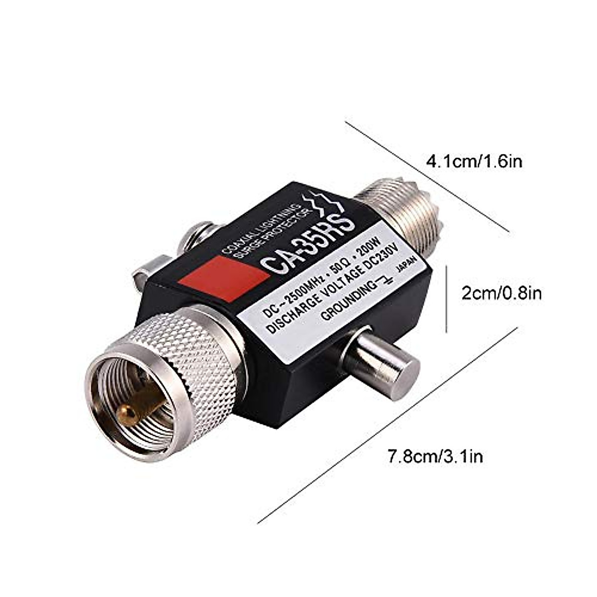 Socobeta Coaxial Lightning Surge Protector CA-35RS Arrester Male to Female UHF Connector