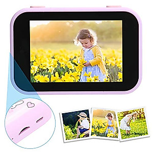 01 Kids Cameras, Previewing Children Camera, 3.5 Inch LCD Flash Mode Mp3 Player Birthday Gifts for Girls Kids Toddlers(Pink)