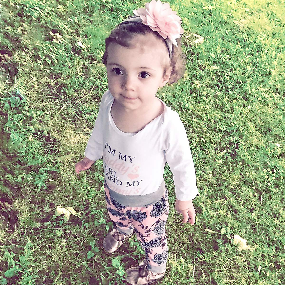 Renotemy Infant Baby Clothes Girl Newborn Outfits Long Sleeve Romper Pants Set 0-3 Months Baby Girl Clothes Outfit Sets