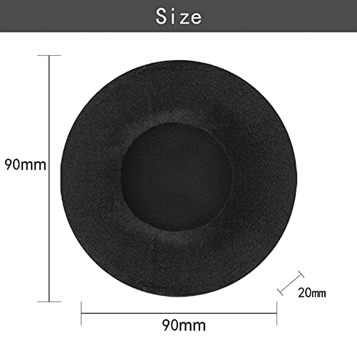 MDR-V700 Replacement Ear Pads Velvet Ear Cushion Earpads Compatible with Technics RP-DH1200 DJ, Sony MDR-V700, Z700, V700DJ, ATH-T2, ATH-PRO700 Headphones (Black/Flannel)
