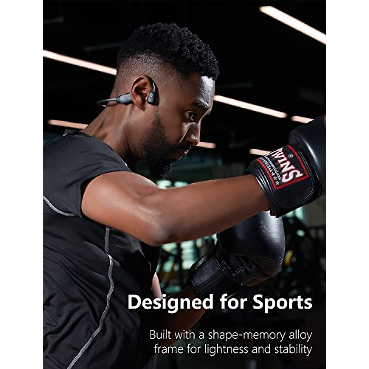 klatre Bone Conduction Headphones【2023 Version】, LS1 Open-Ear Headphones Bluetooth 5.2 Wireless for Cycling/Workout/Running, Deep Bass, Water Resistant Headset with Dual Mics - Rock